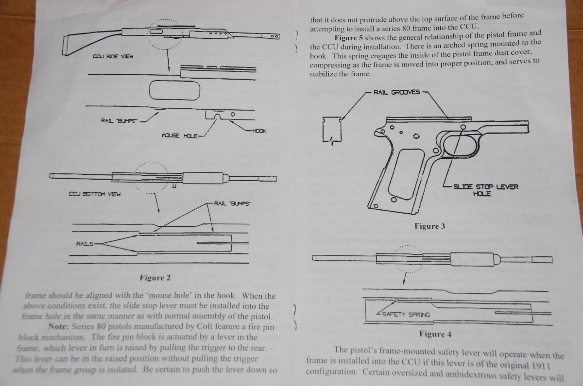 Mech-Tech Systems Ccu (Carbine Conversion Unit) For 1911 Government ...