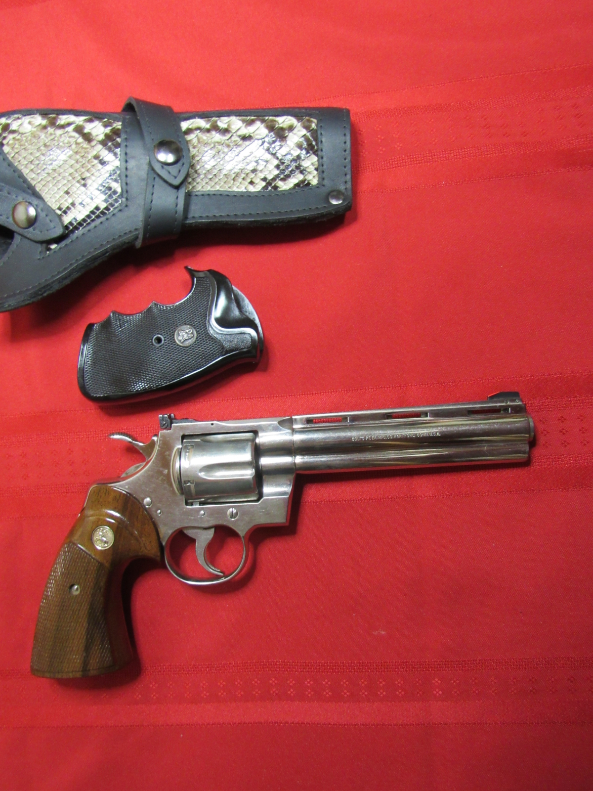 Colt Python Nickel Plated 6 Inch Barrel. .357 Magnum For Sale at ...