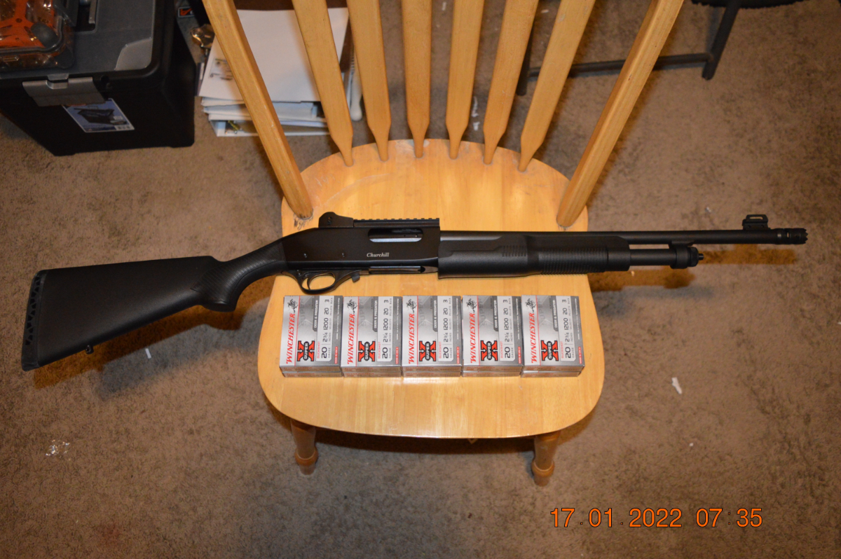 EAA AKKAR CHURCHILL 620 TACTICAL 20 GA 18.5" PUMP ACTION SHOTGUN + 55 ...