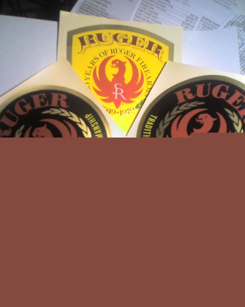 2 Ruger Decals and 30 yr Decal