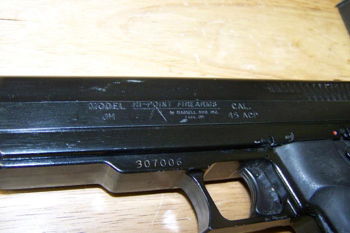 Hi-Point Model Jh - .45 Acp - W/6 Magazines For Sale at GunAuction.com ...