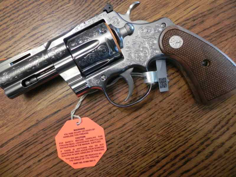 Nib Colt Python 3" Factory Engraved Revolver For Sale at GunAuction.com ...