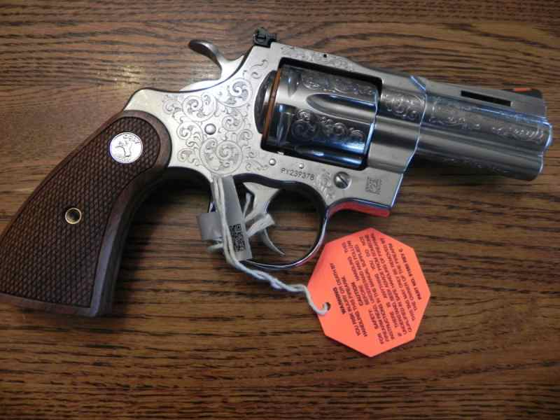 Nib Colt Python 3" Factory Engraved Revolver For Sale at GunAuction.com ...