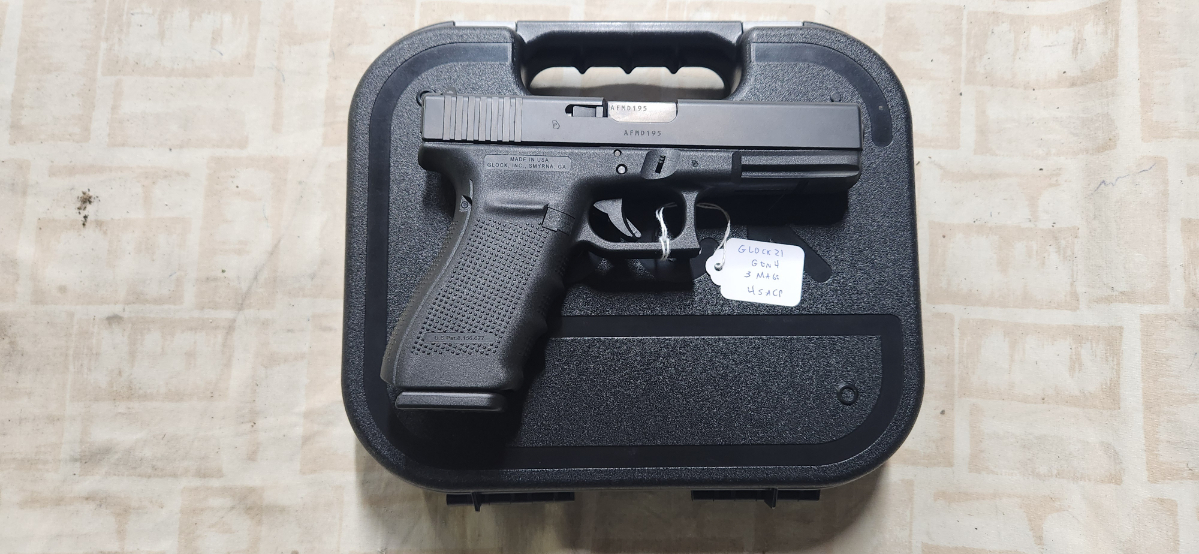 Glock 21 GEN4 .45ACP EXCELLENT IN CASE THREE MAGS .45 ACP 17328603 ...