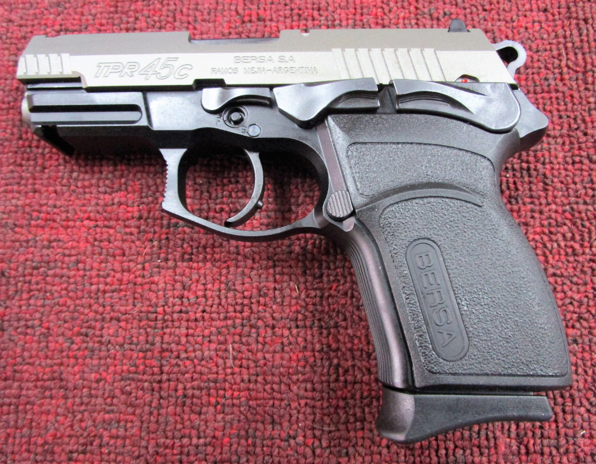 Bersa Tpr Double Single/Action Safety And Decocker 2-7rd Mags .45 Acp ...