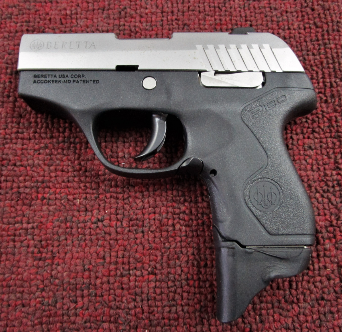 Beretta Pico Very Compact,2-6rd Mags Stainless Slide Polymer Frame .380 ...