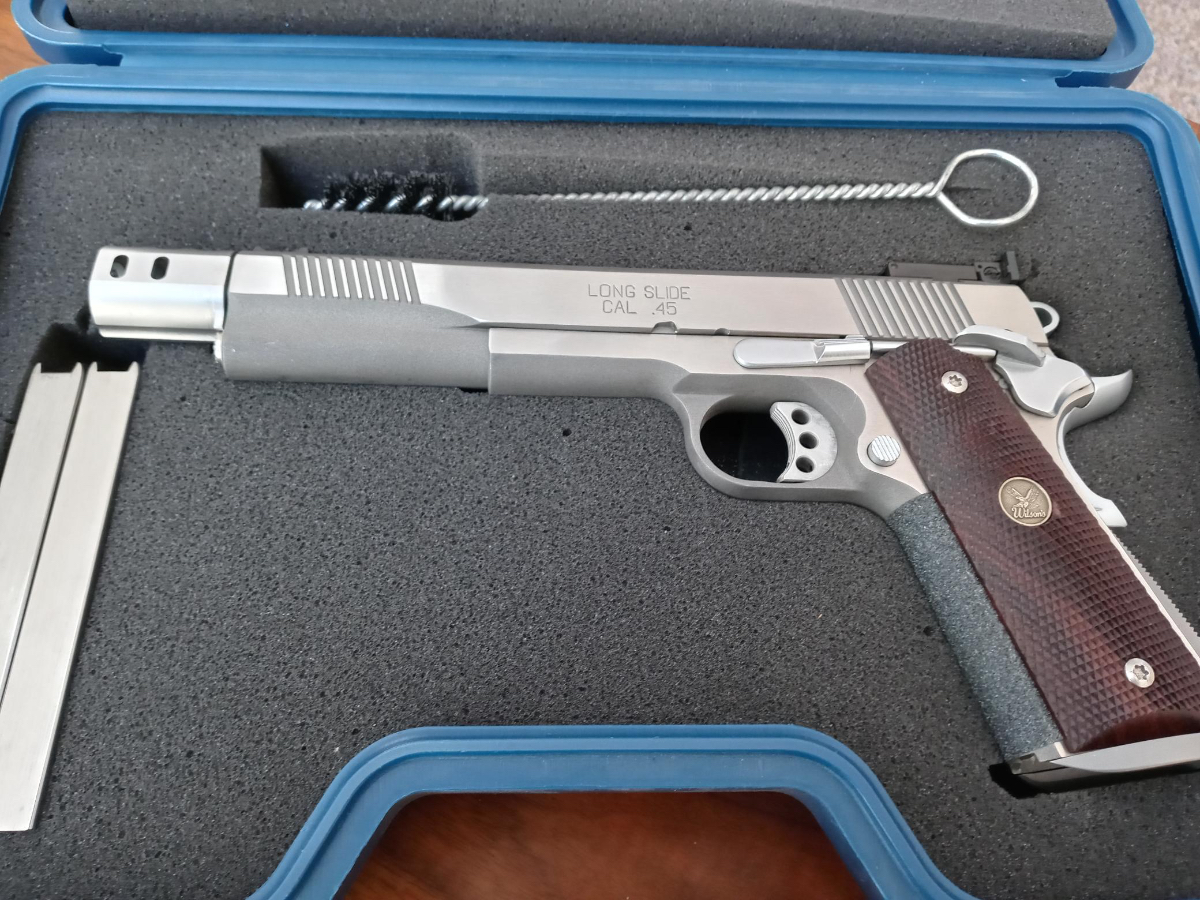 Springfield CALIFORNIA 1911 Long Slide .45 ACP Stainless, customized by ...