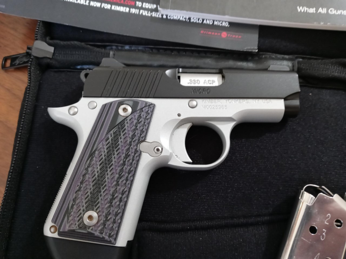 Kimber Micro .380 Two-Tone With Zip Bag And Three Mags In Box. .380 Acp ...