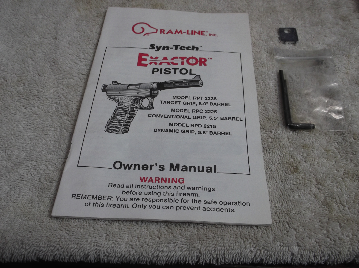 Super Ram-Line Exactor 22 Target Pistol-Original Case 2 Mags-More .22 ...