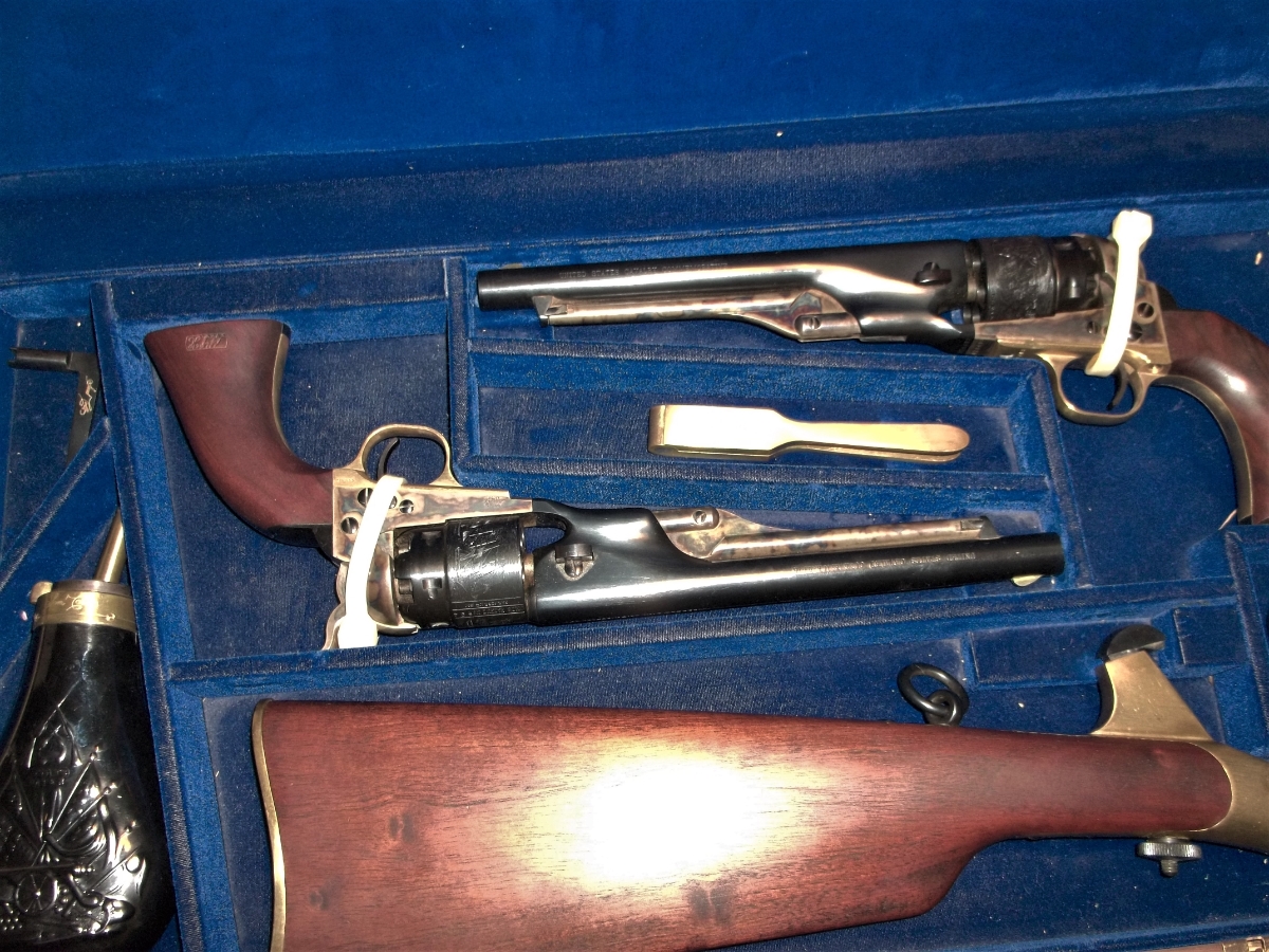 Colt Us Cavalry Commemorative Set Of 1860 Army Revolvers .60 Caliber ...