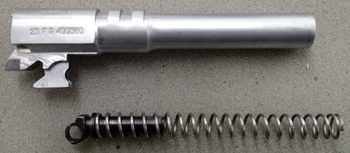 Arcus 98DAC NOS 9mm Barrel and Recoil spring and Guide rod assembly 9mm ...