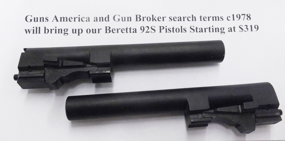 Beretta 92s 92sb 92fs M9 Factory Barrel & Locking Block Assembly Chrome ...