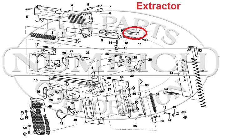 Sig Sauer P6 P220 P225 P226 P228 Extractor Old Model Rolled Slide 9mm ...