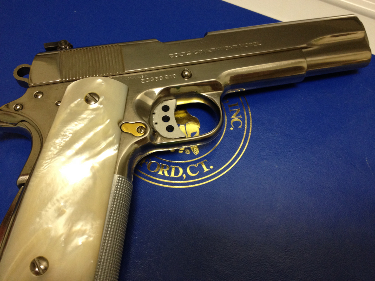 Colt .45 Acp Nickel Plated Semi-Automatic .45 Acp For Sale at ...