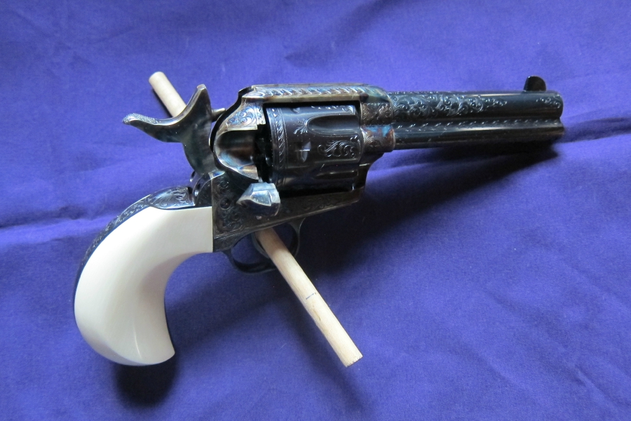 U.S.F.A.mfg.co - Engraved single action Bird's head grip revolver ...