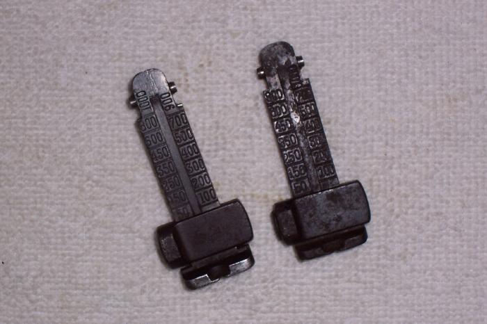 2-GERMAN MAUSER C96 BROOMHANDLE REAR SIGHTS