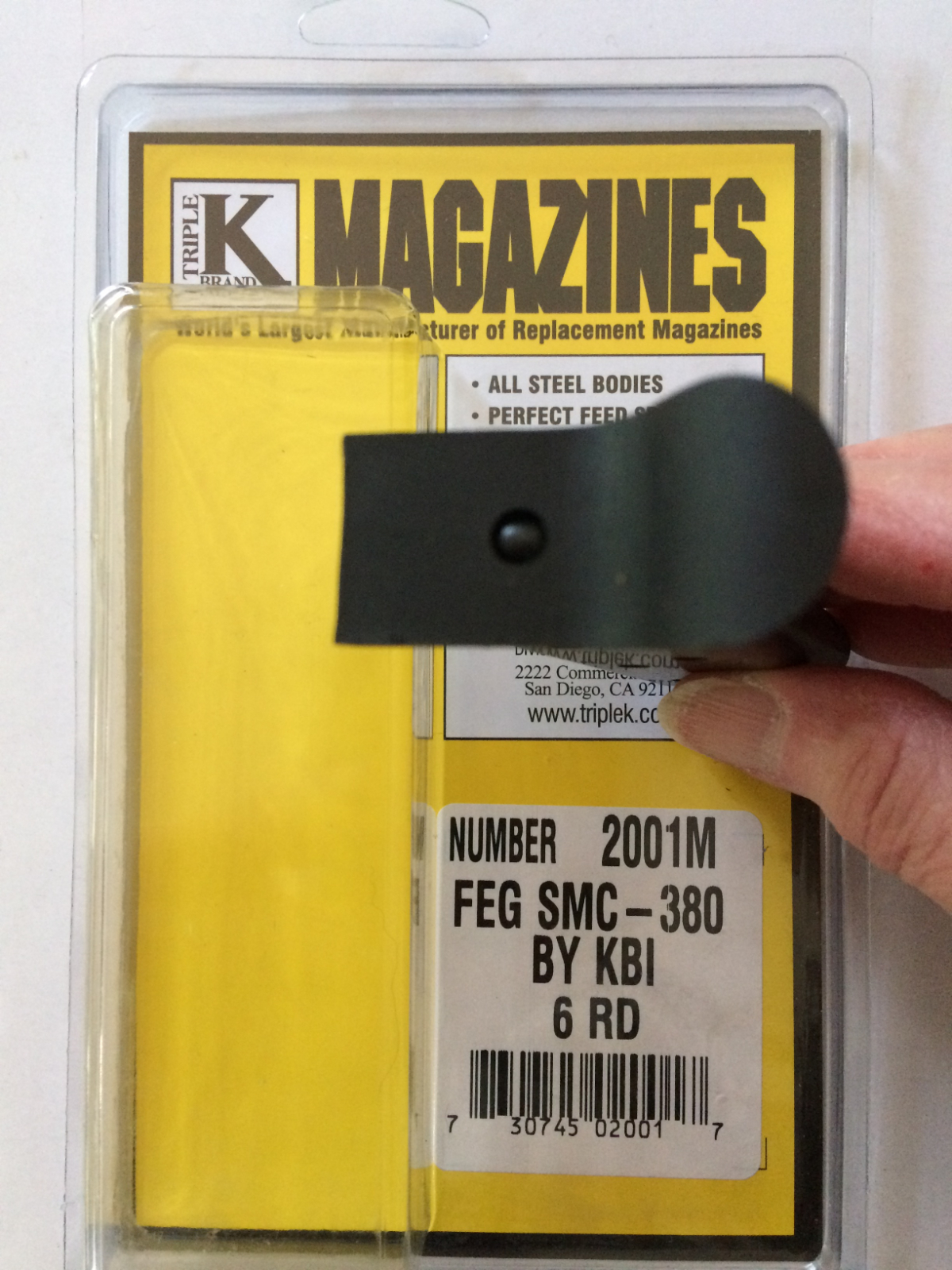 Feg Smc 380 Cal 6 Rd Blue Steel Replacement Magazine. .380 Acp For Sale ...