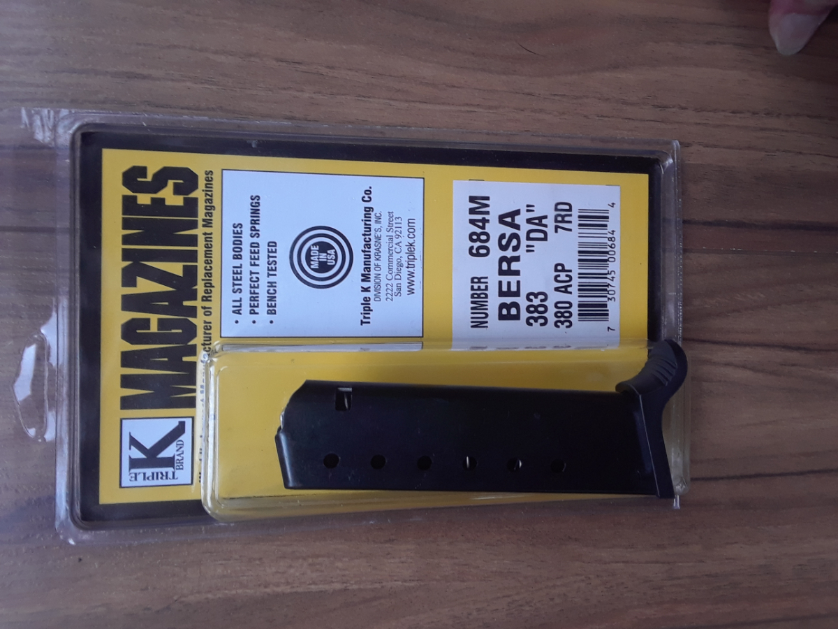Bersa 383 Da 380 Acp Cal 7 Rd Blue Replacement Magazine .380 Acp For ...