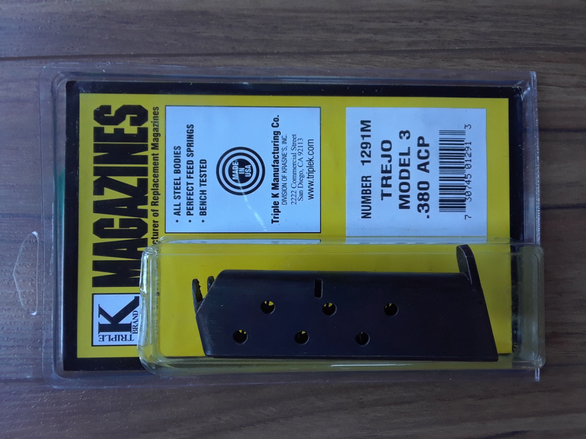 Trejo Model 3 380 Acp Cal 6 Rd Replacement Magazine .380 Acp For Sale ...