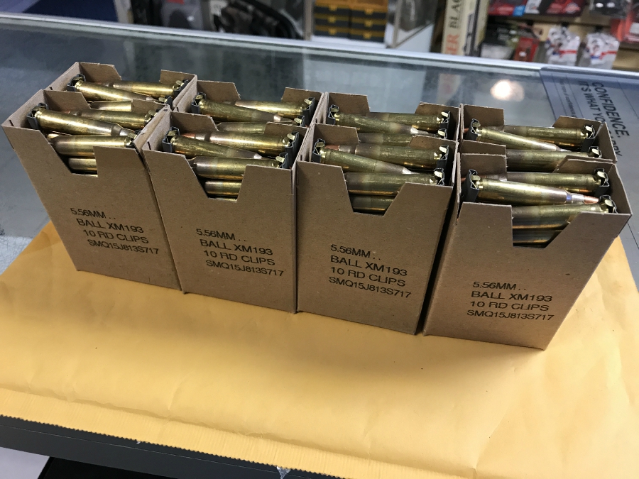 240 Rounds 5.56 Mm Ball Xm193 Clipped New 5.56mm Nato For Sale at ...