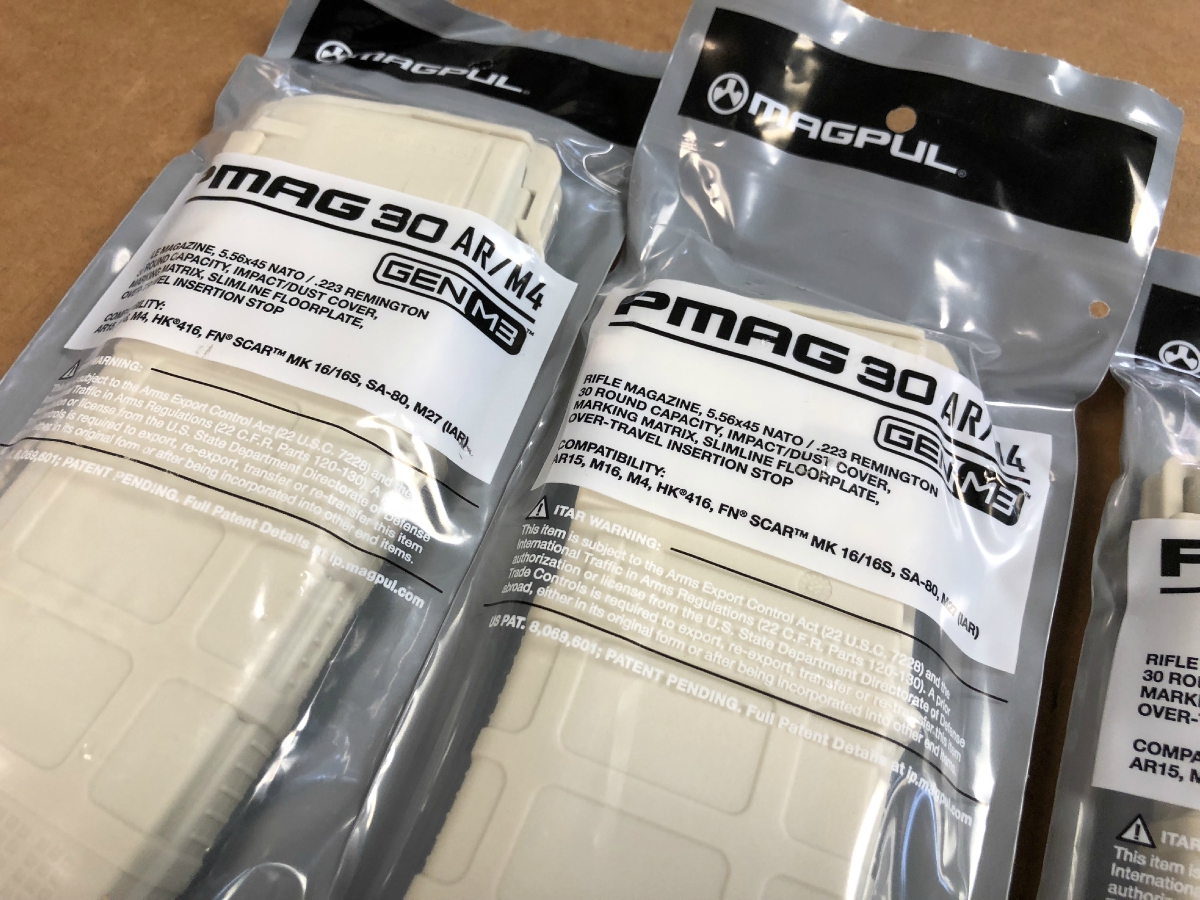 Three Magpul Pmag M3 5.56 30rd Sand 840815100485 New For Sale at ...