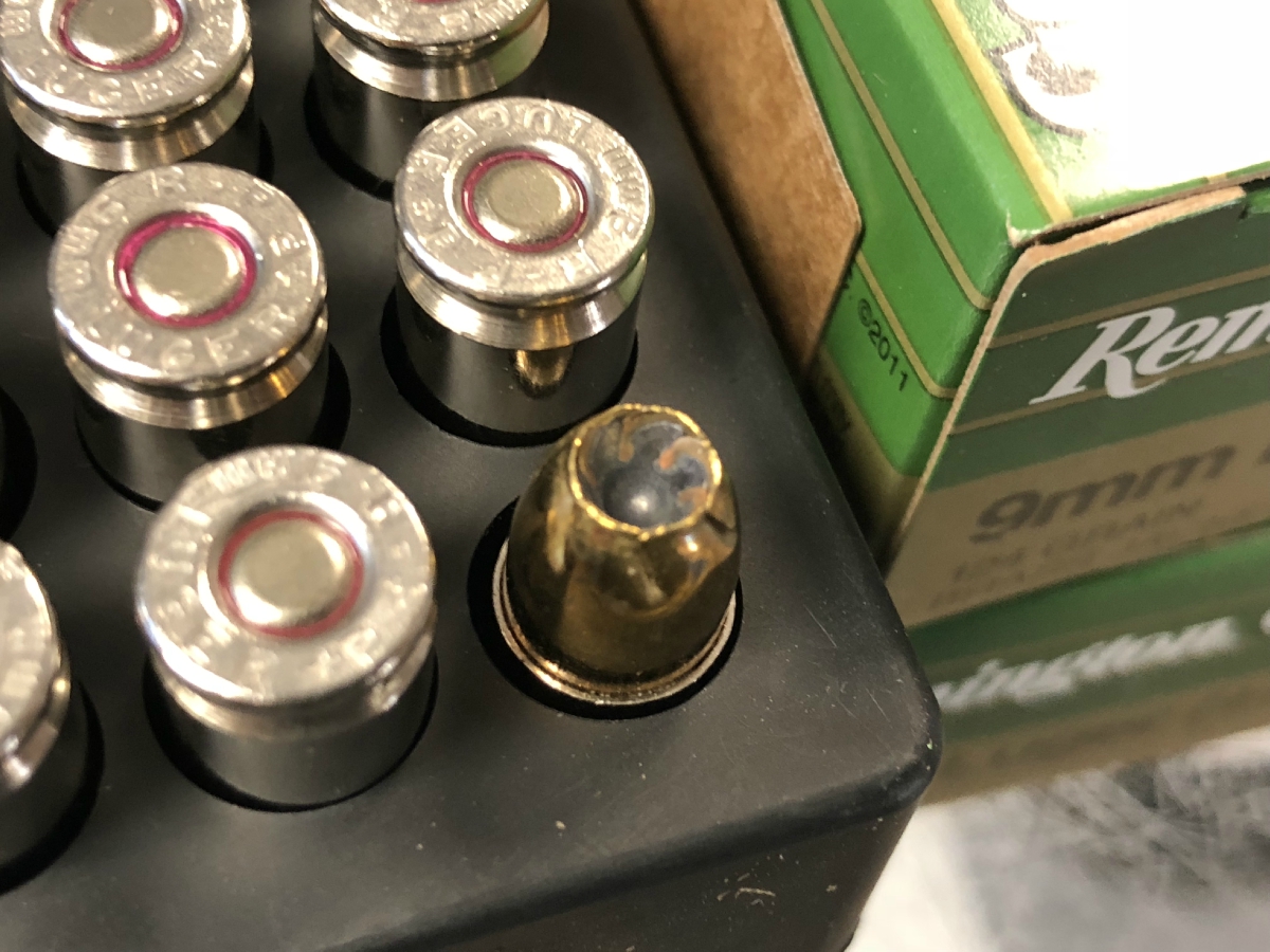 100 Rounds Rem Golden Saber Ammo 9mm Luger +P 124 Grain Brass Jacketed ...