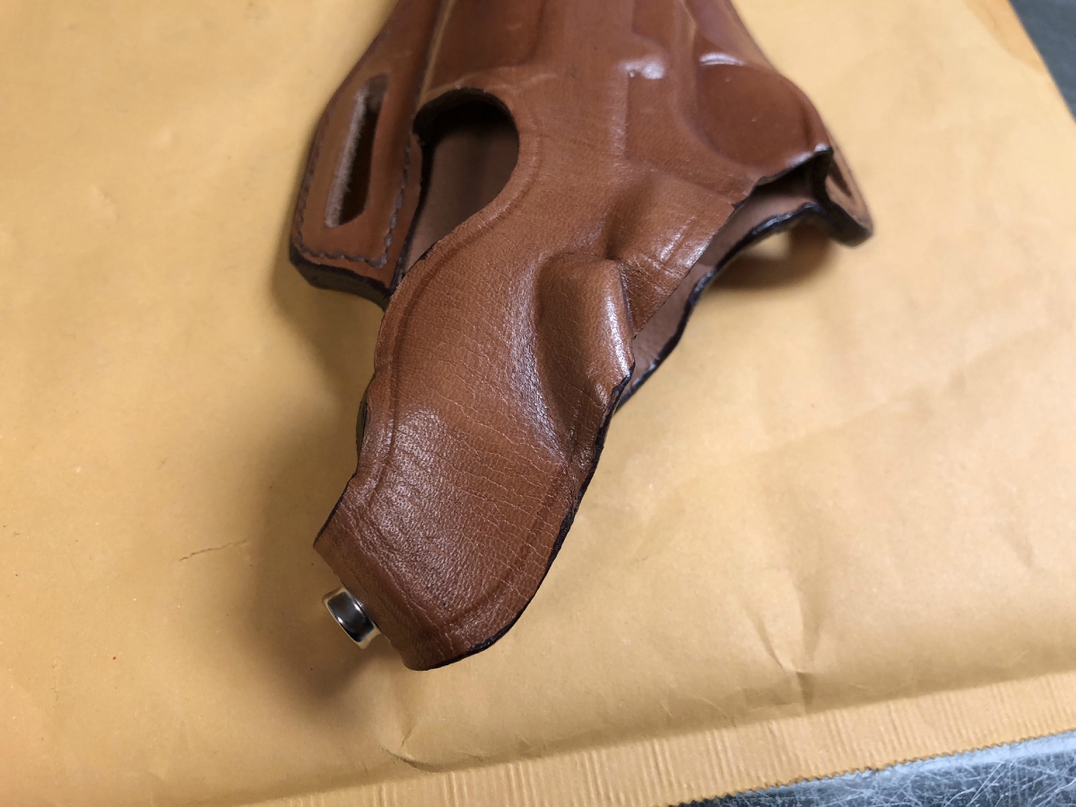 Bianchi Gun Leather Model 56 1911 Tan Holster With Thumb Snap Excellent ...