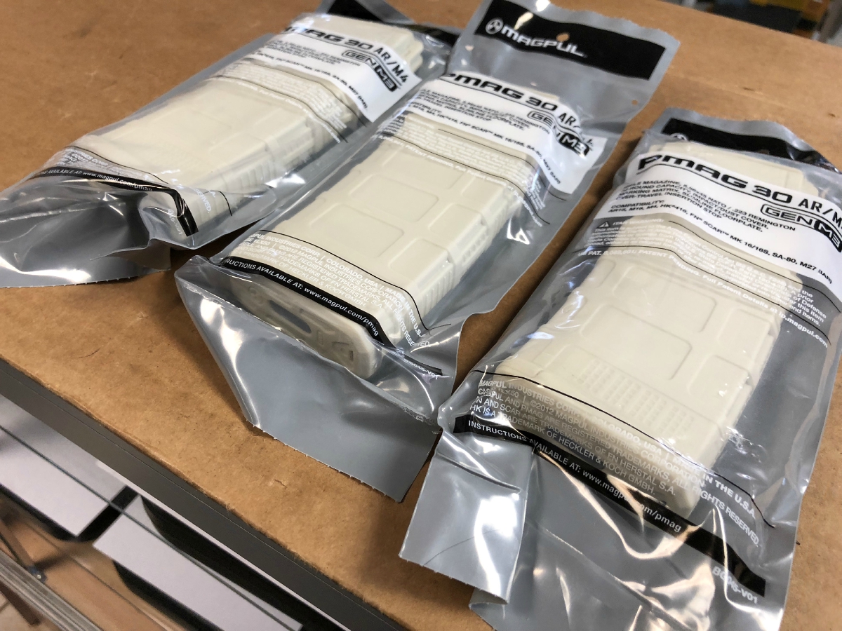 Three Magpul Pmag M3 5.56 30rd Sand 840815100485 New 5.56mm Nato For ...