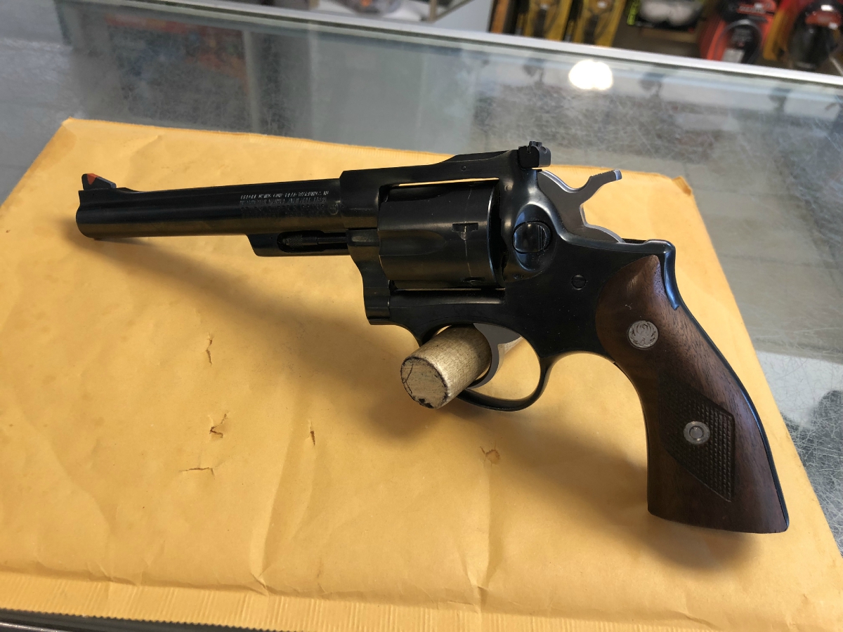 RUGER MODEL SECURITY SIX 6 SHOT REVOLVER WITH WOOD GRIPS 6 INCH BARREL ...