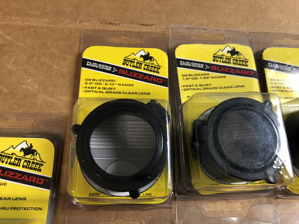 Lot Of 19 Butler Creek Blizzard Assorted Sizes Scope Lens Covers New ...