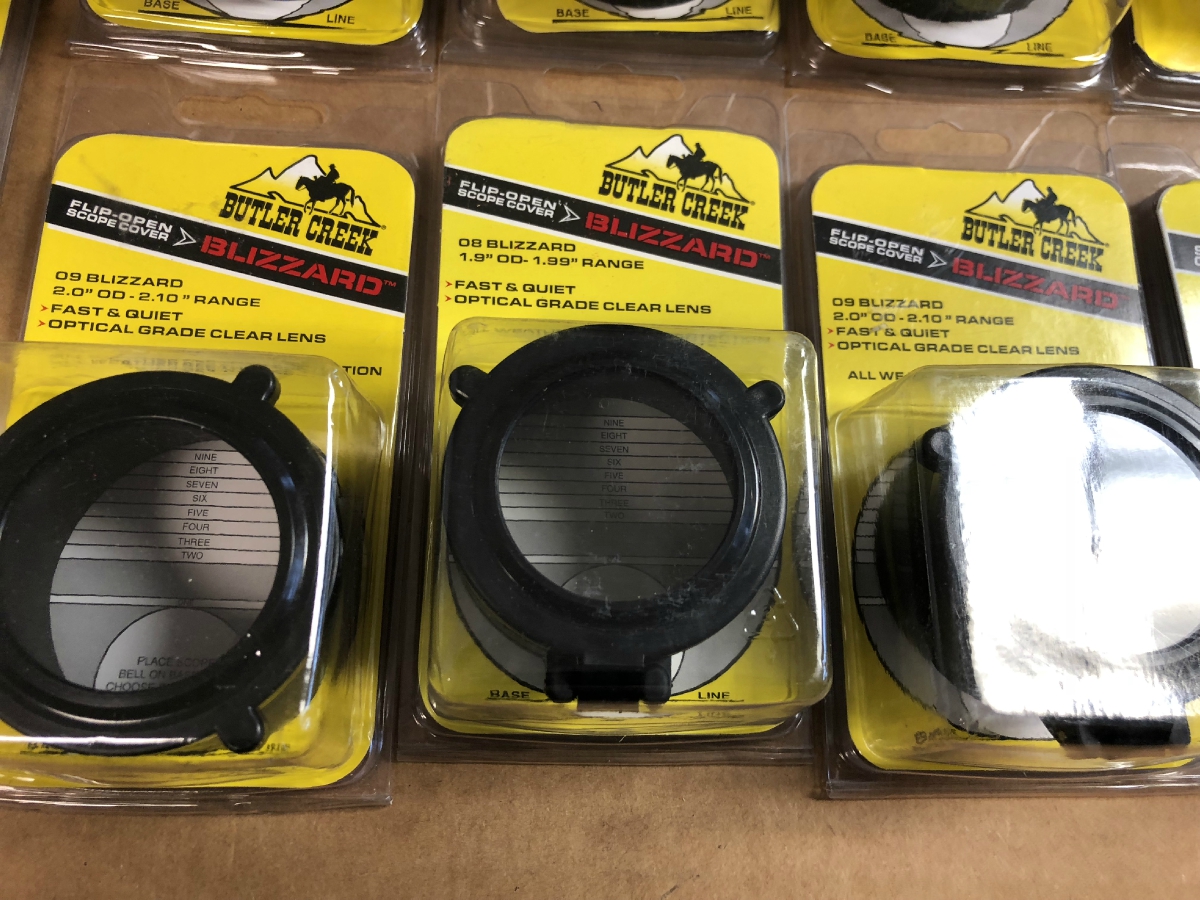 Lot Of 19 Butler Creek Blizzard Assorted Sizes Scope Lens Covers New ...