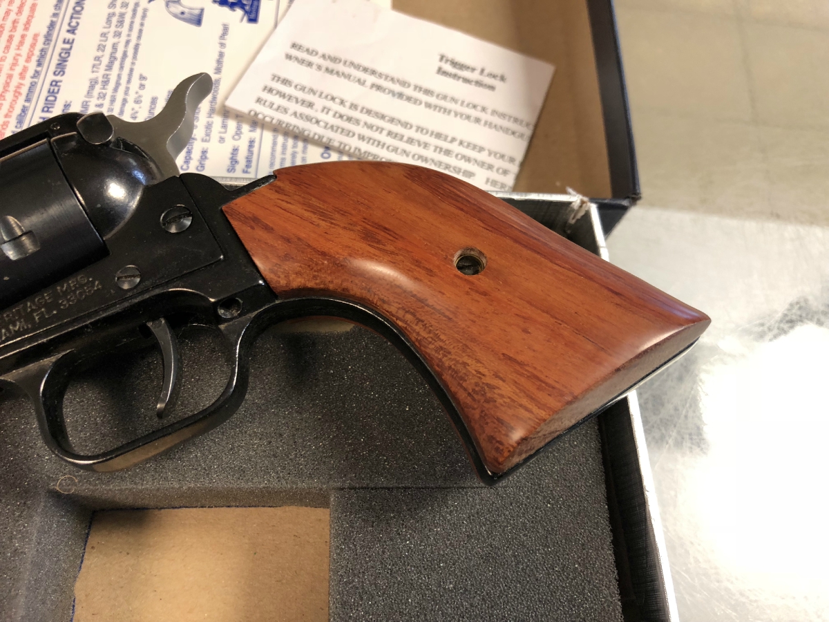 Heritage Rough Rider Single Combo Revolver Wood Grip 22 Lr/22 Mag 6.5 ...