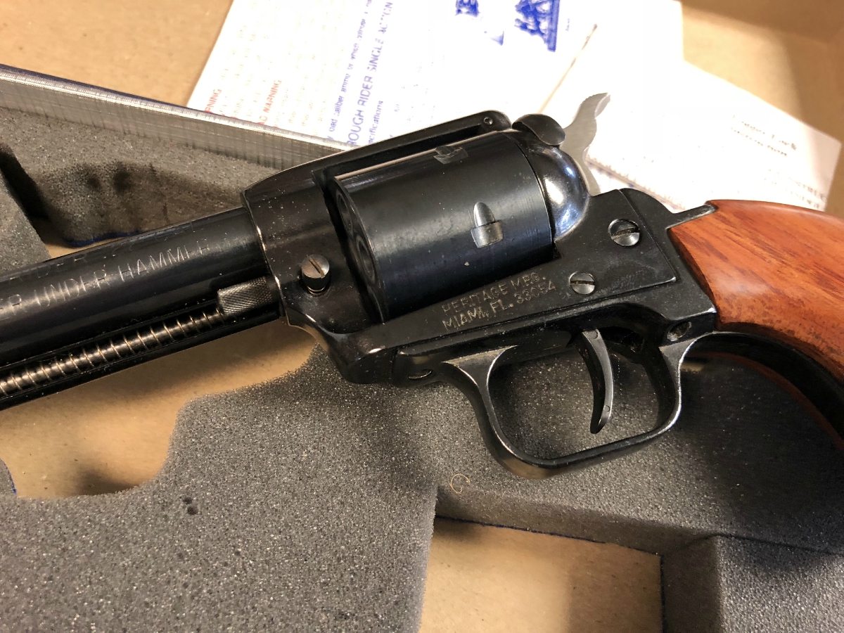 Heritage Rough Rider Single Combo Revolver Wood Grip 22 Lr/22 Mag 6.5 ...
