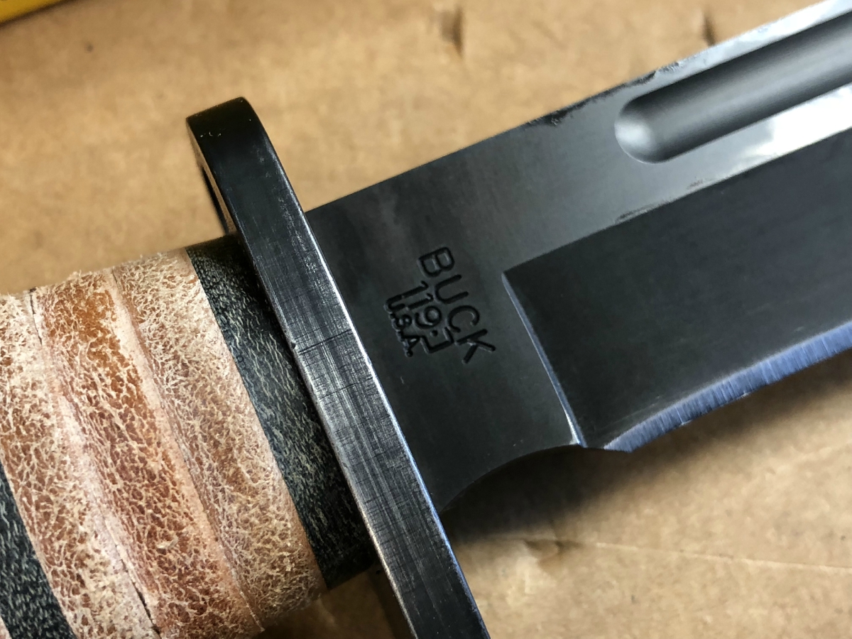 Buck 119 Brahma Fixed Blade Knife 6 Inch Clip Point 420hc Blade Stacked ...