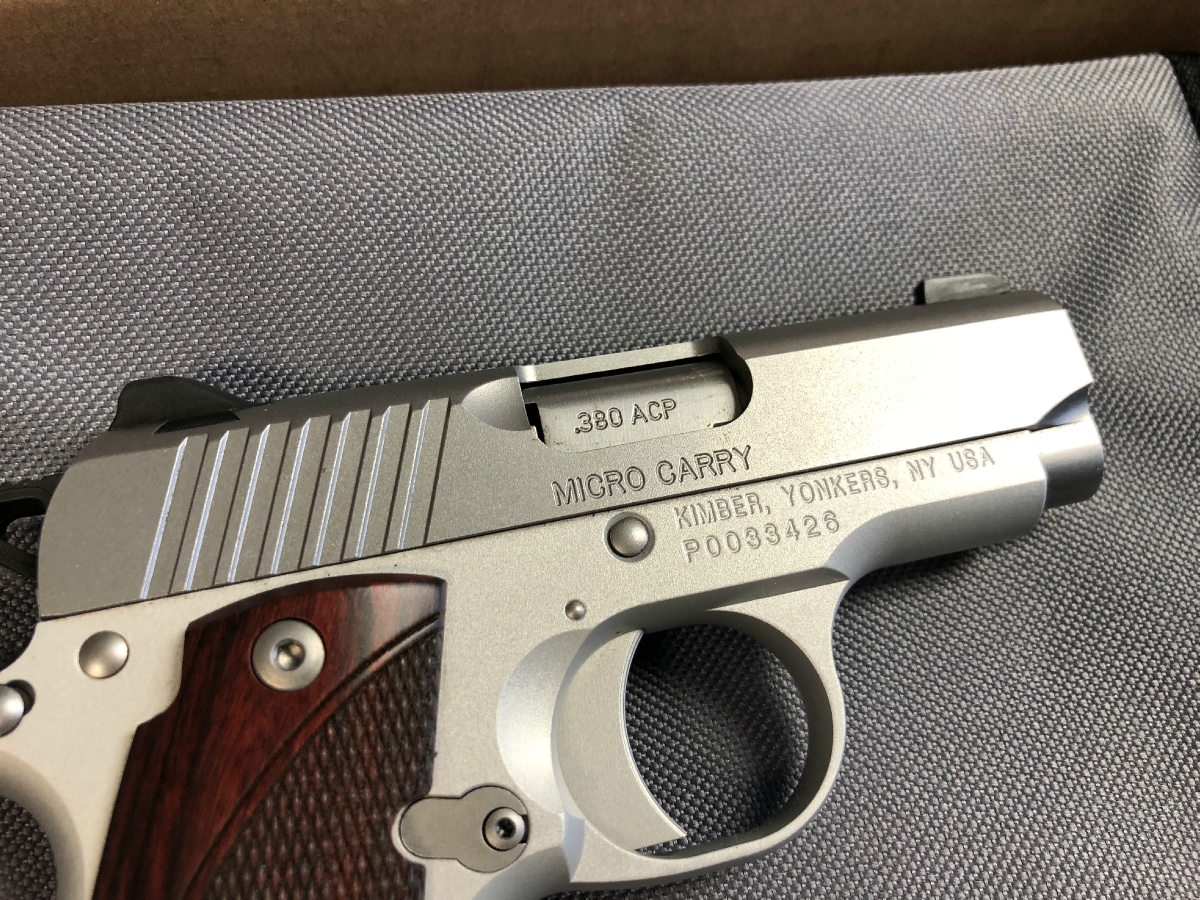 Kimber Micro Stainless Rosewood .380 Acp Subcompact Pistol One 6 Round ...