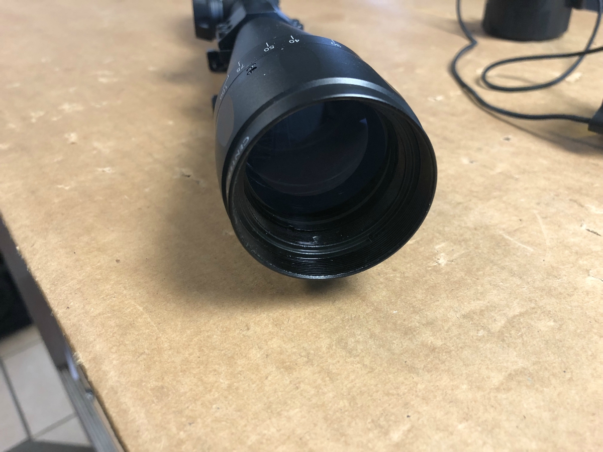 Center Point 4-16x40 Illuminated Rifle Scope Matte Black With Rings ...