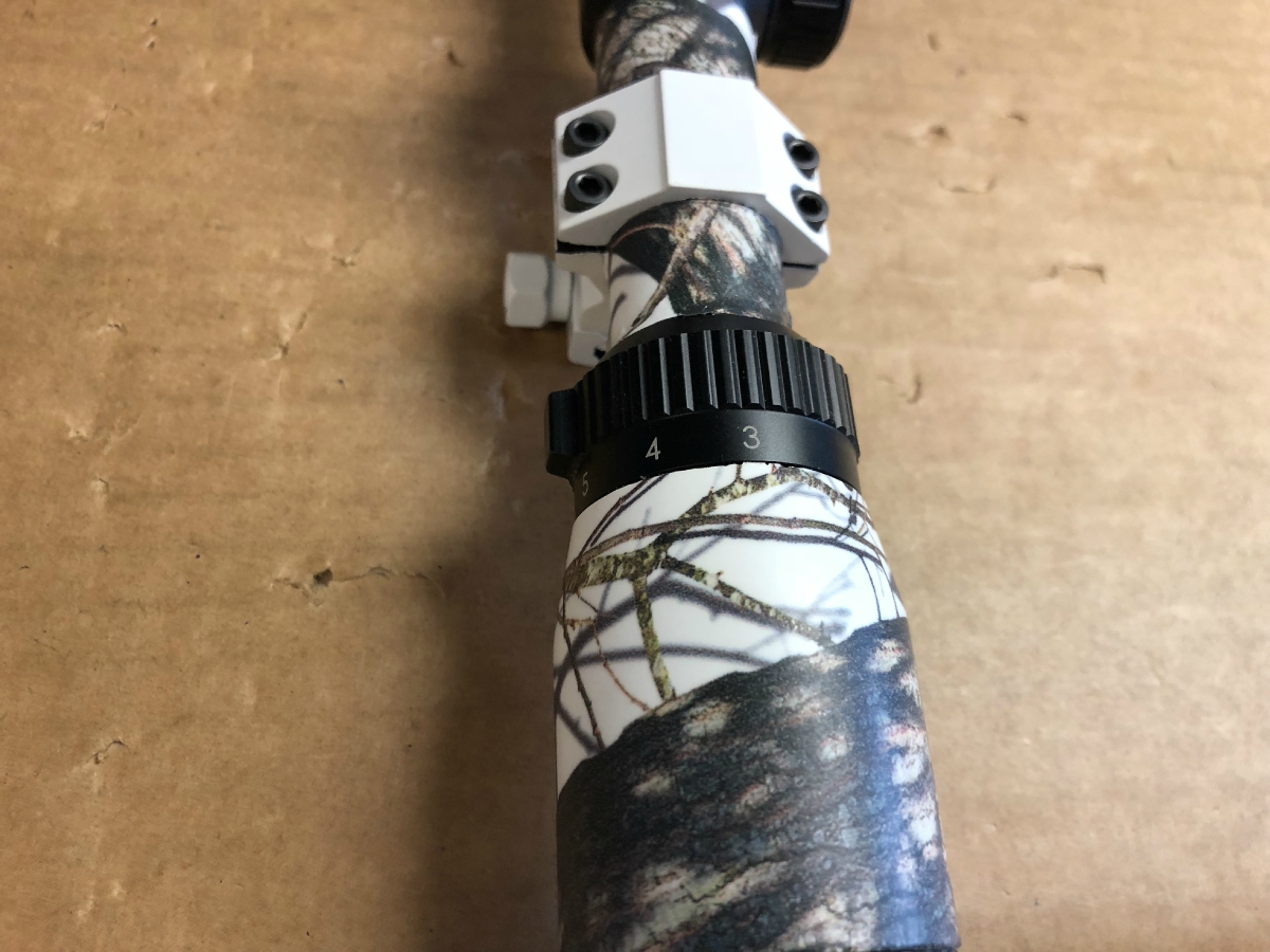 Bushnell 3-9x50 White Camo Rifle Scope With Rings Removable Camo Wrap ...
