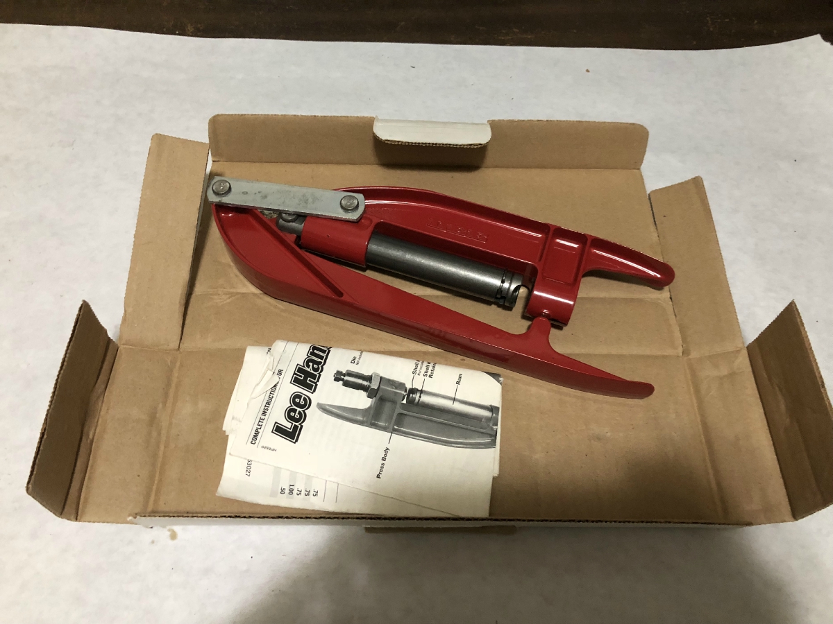 Lee Breech Lock Hand Press New In The Original Box Nice For Sale at ...