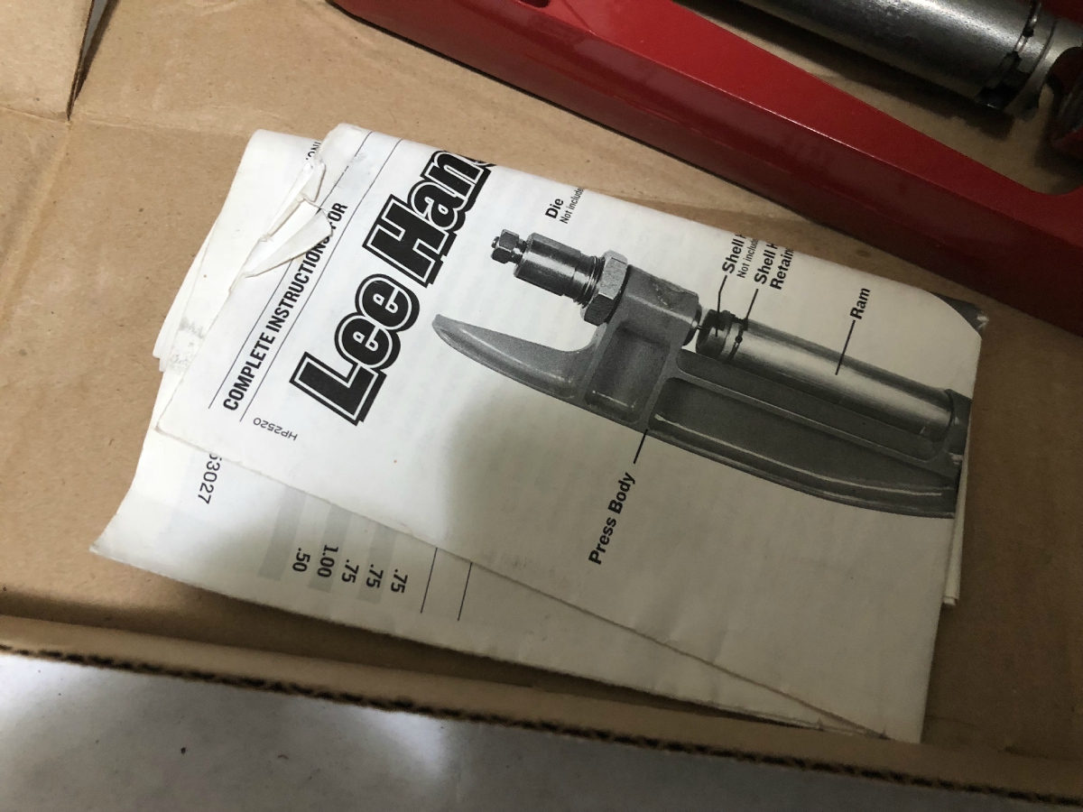 Lee Breech Lock Hand Press New In The Original Box Nice For Sale at ...