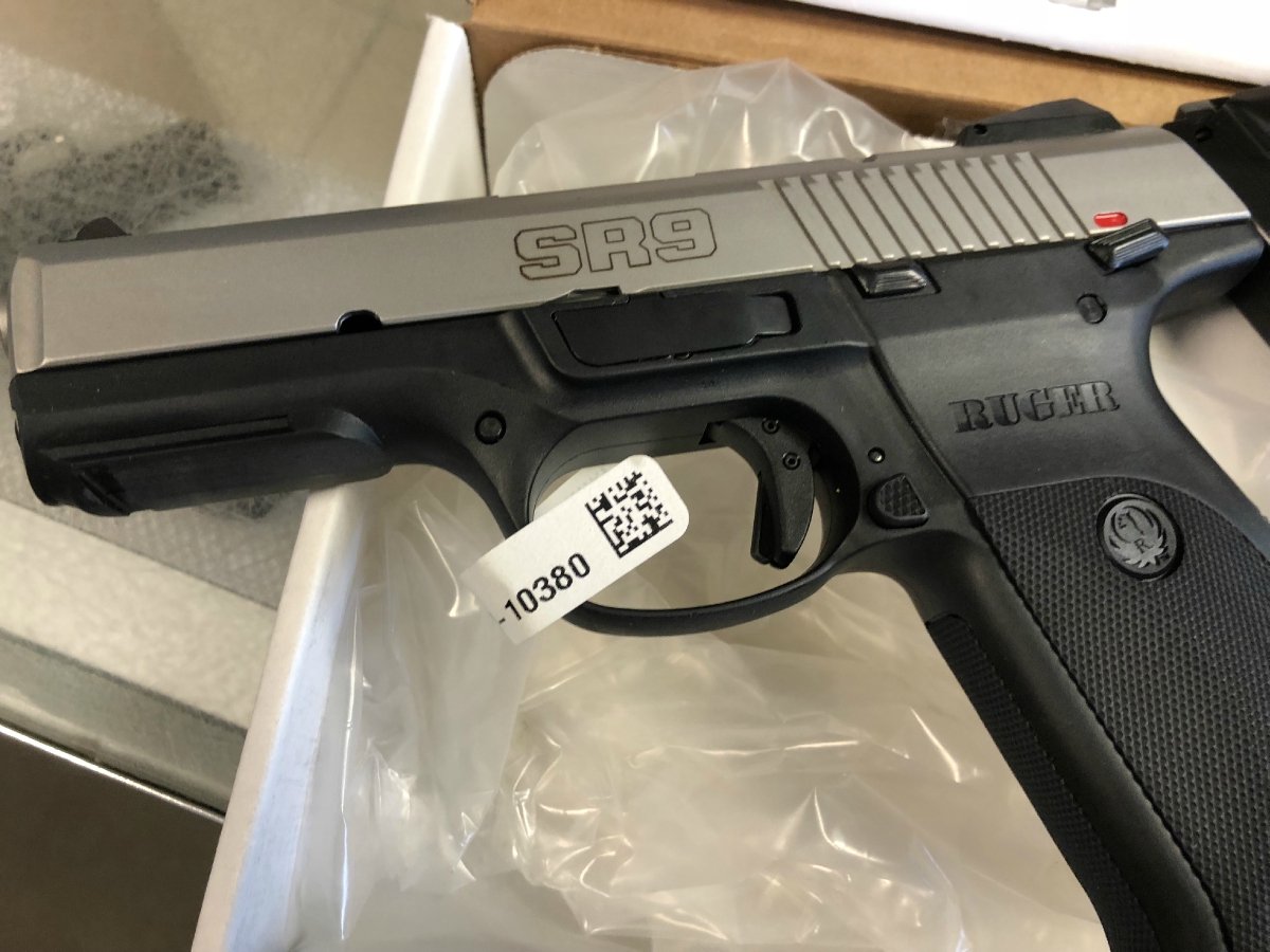 Ruger Sr9 Standard Double 4.1 Inch 17+1 Black Polymer Grip Stainless Steel New 9mm Luger For ...