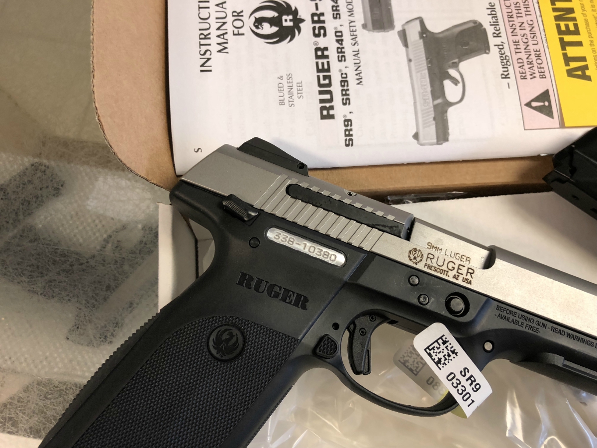 Ruger Sr9 Standard Double 4.1 Inch 17+1 Black Polymer Grip Stainless ...