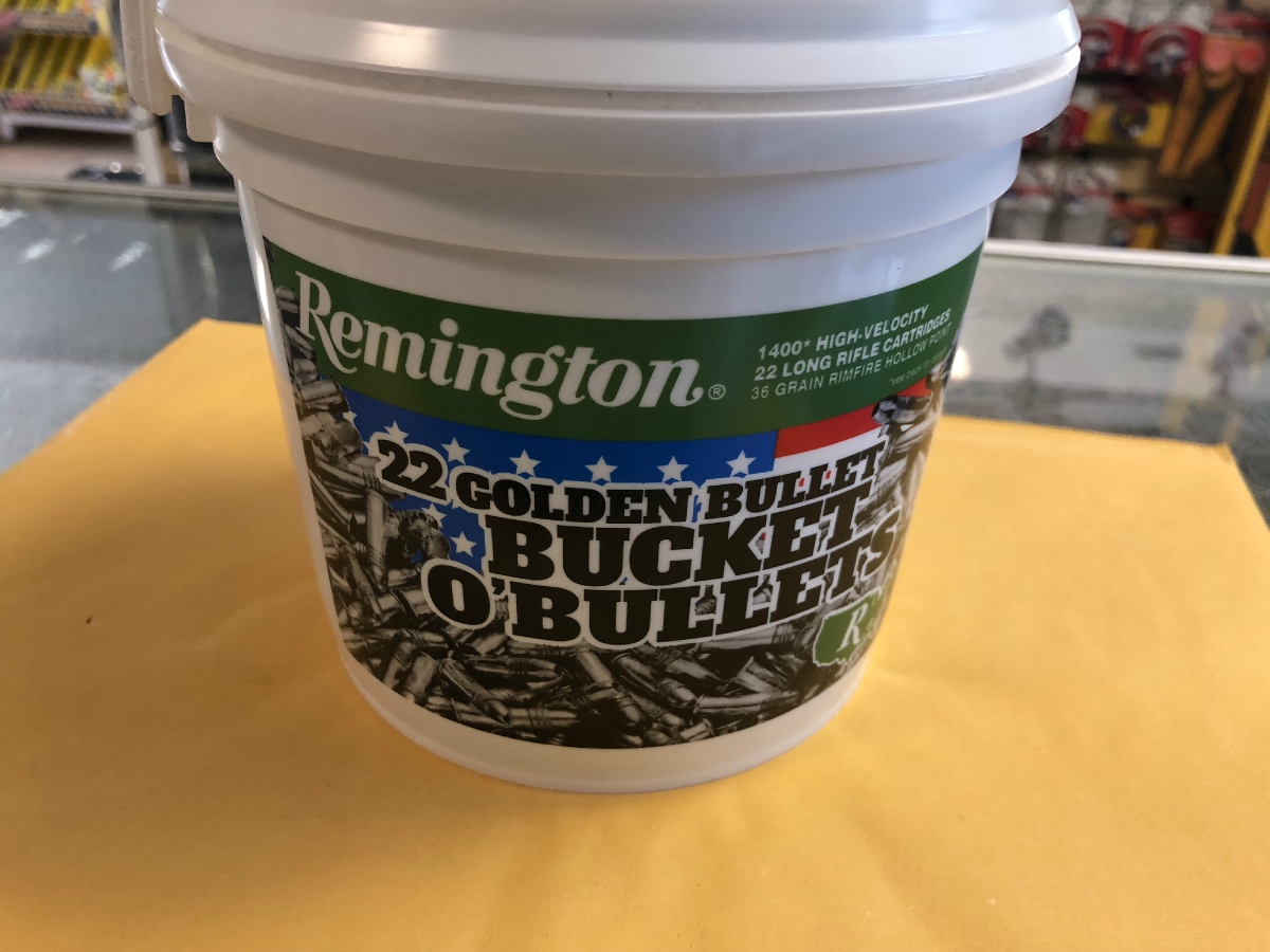 1400 Rounds Remington Golden Bullet Hv Bucket O Bullets 22(Lr) 36 Gr ...