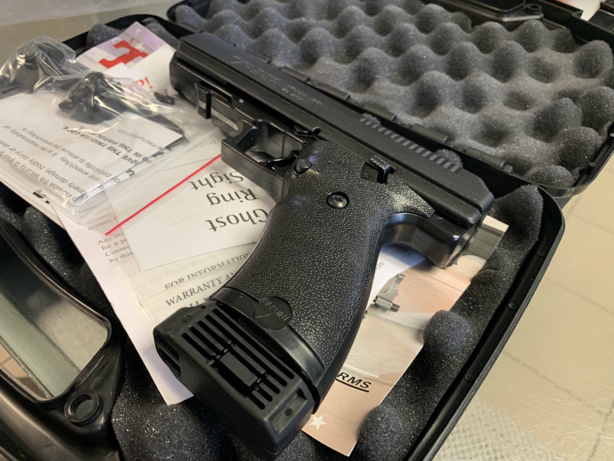 Hi Point 45acp Double 4.5 Inch 10+1 Black Polymer Grip Black With Hard ...