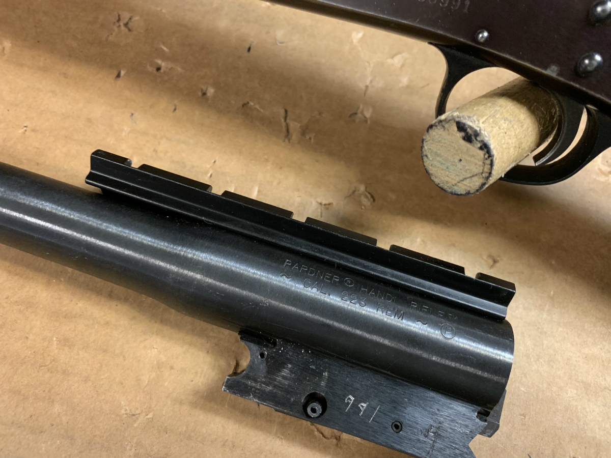 New England Firearms Pardner Handi Rifle Two Barrel Set 30-06 And 223 ...