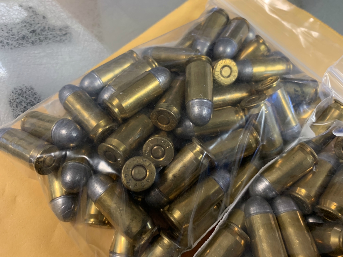 200 Rounds 45 Acp Lead Round Nose Ammunition .45 Acp For Sale at ...