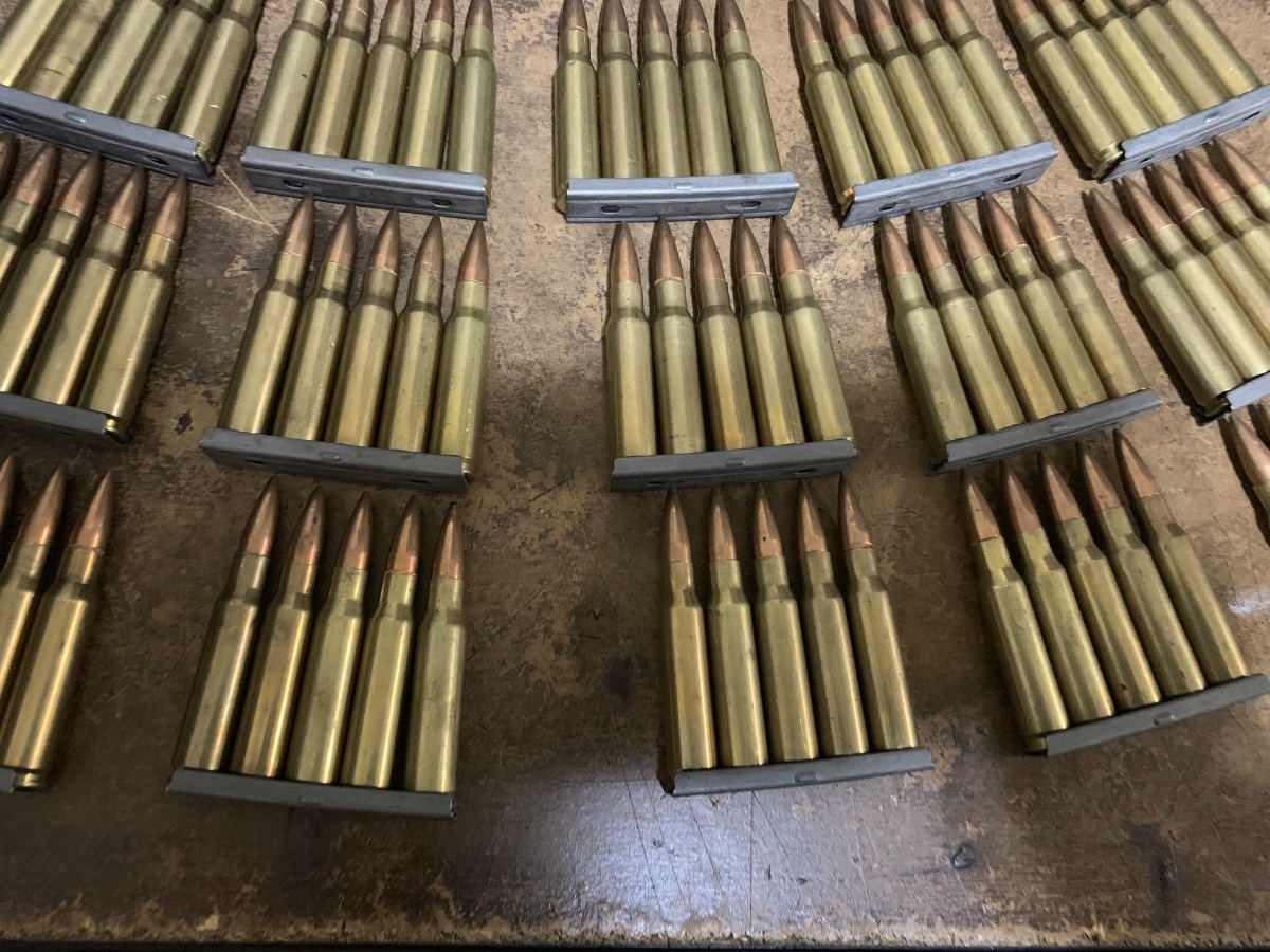 100 Rounds 308 Winchester Ammunition On Stripper Clips Nice .308 Win ...