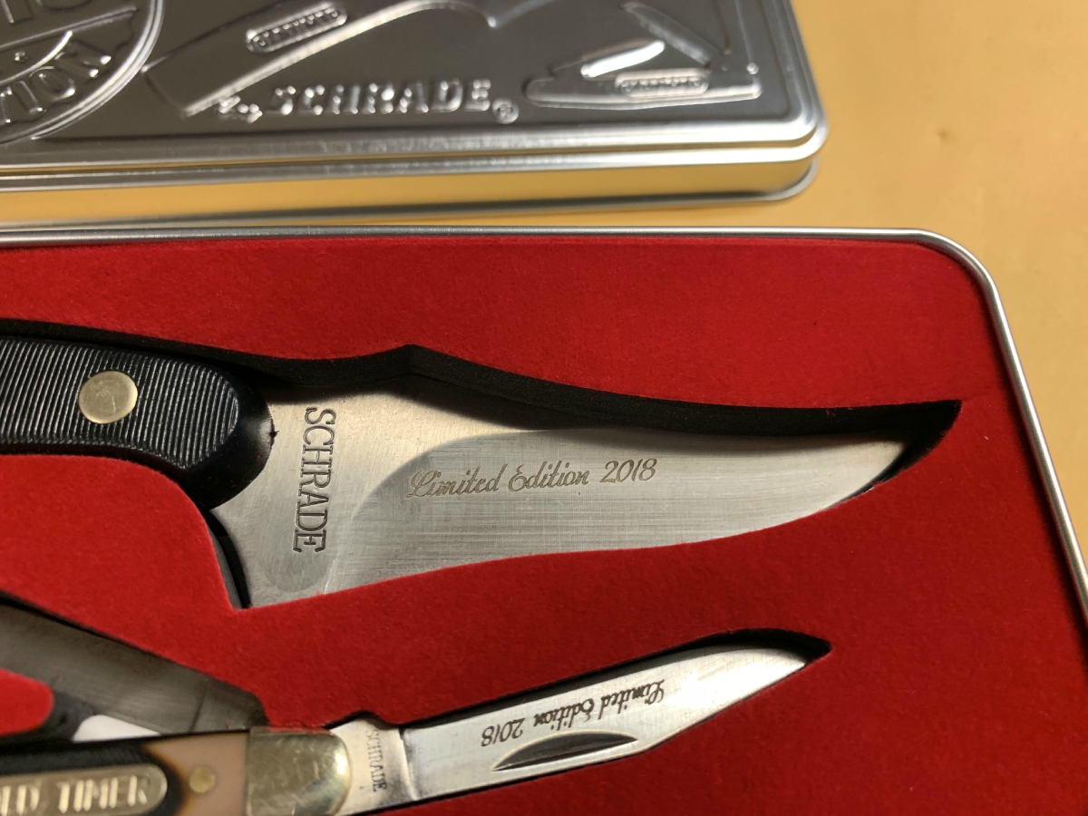 Schrade Old Timer Sharpfinger 152ot & 108ot Combo Factory New For Sale ...