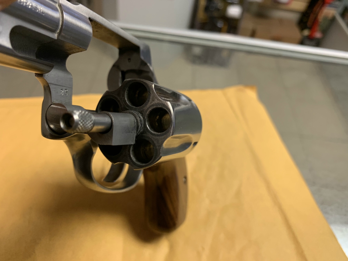 Taurus Model M85 5 Shot Hidden Hammer Revolver Wood Grips Stainless 2 ...