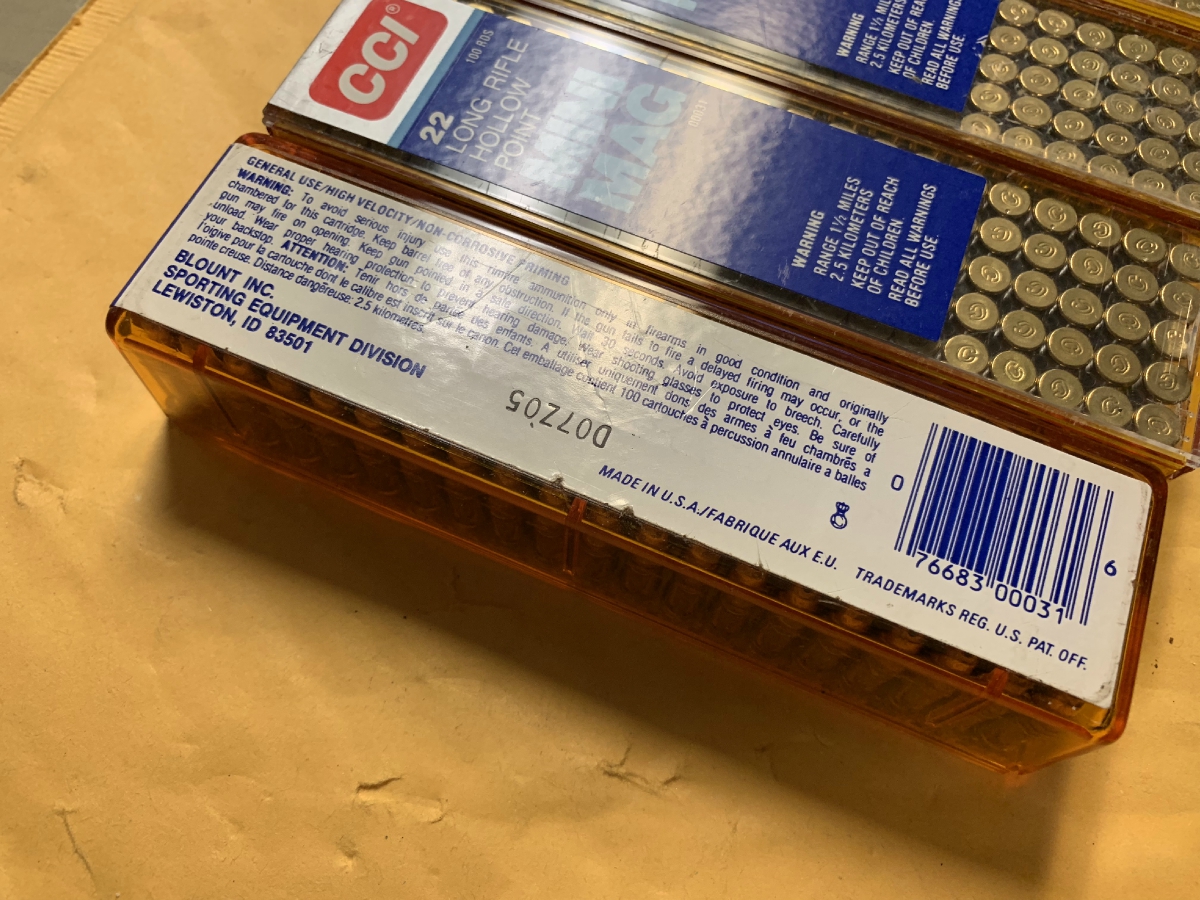 400 Rounds Cci Mini Mag 22lr Hollow Points 4 Boxes Of 100 Each. New In ...