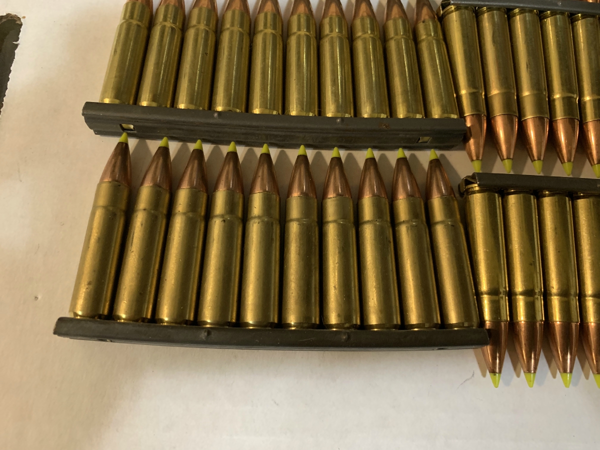 200 ROUNDS 300 ACC BLACKOUT Z-MAX ZOMBIE GREEN TIP AMMO ON CLIPS NICE ...